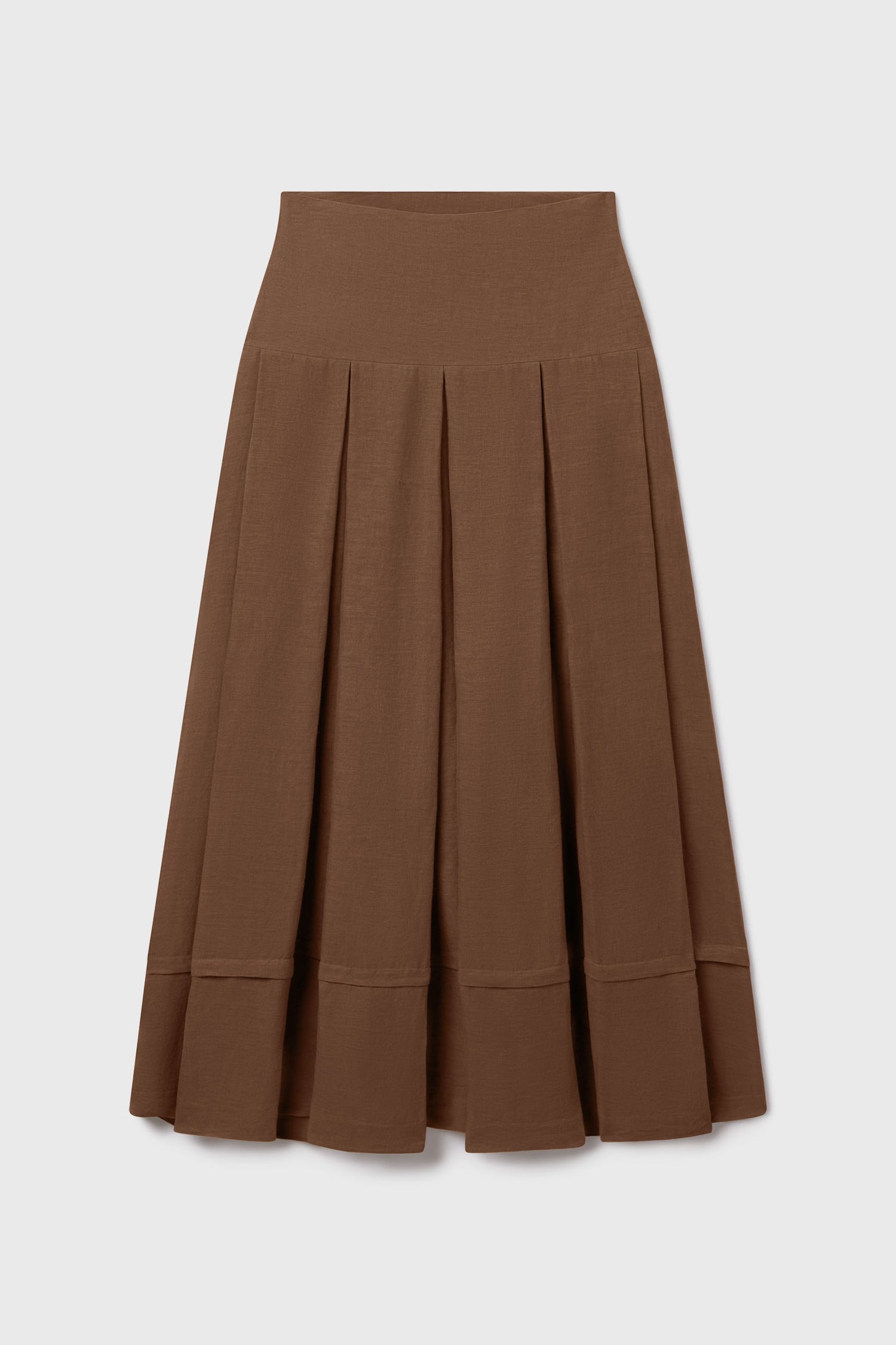 Marbella Skirt - Sable Tissue Linen – Heidi Merrick