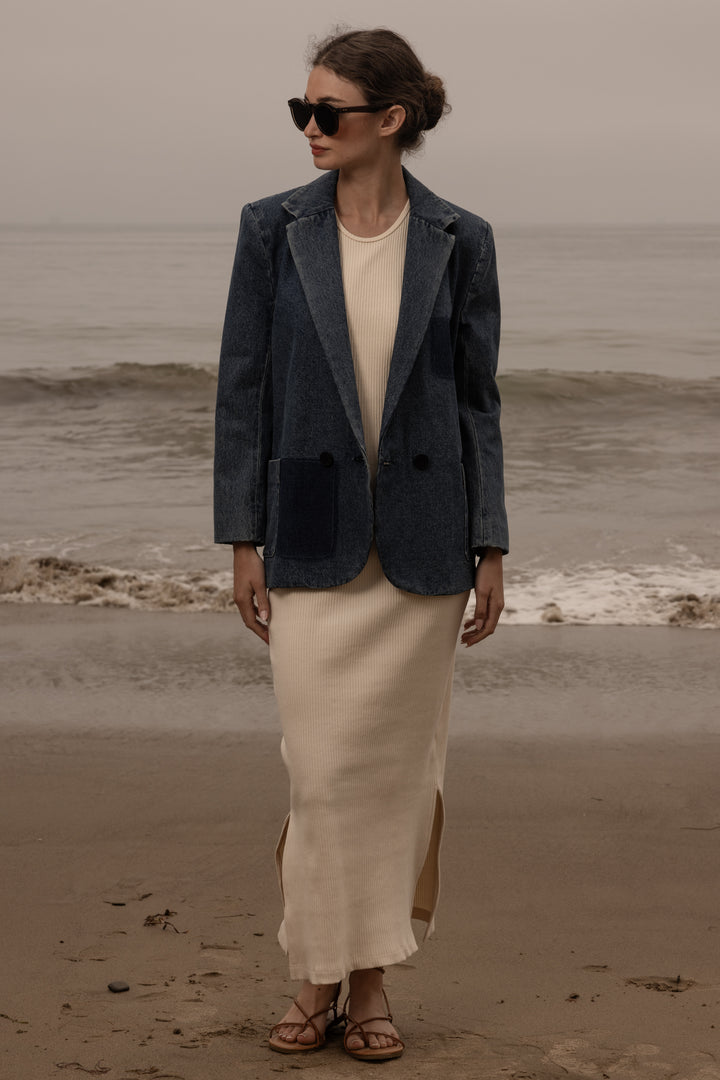 Neil Blazer - Denim – Heidi Merrick