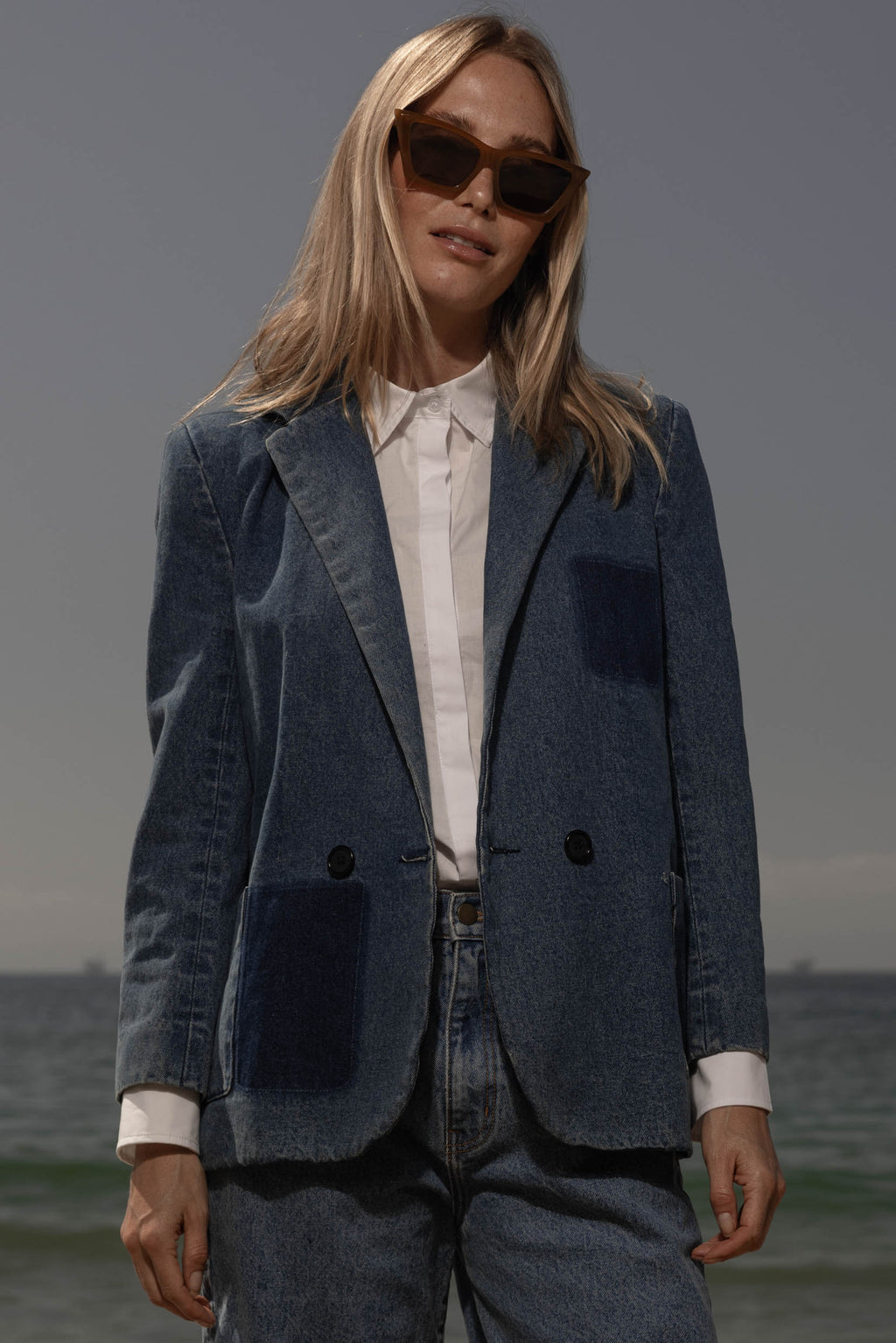 Neil Blazer - Denim – Heidi Merrick