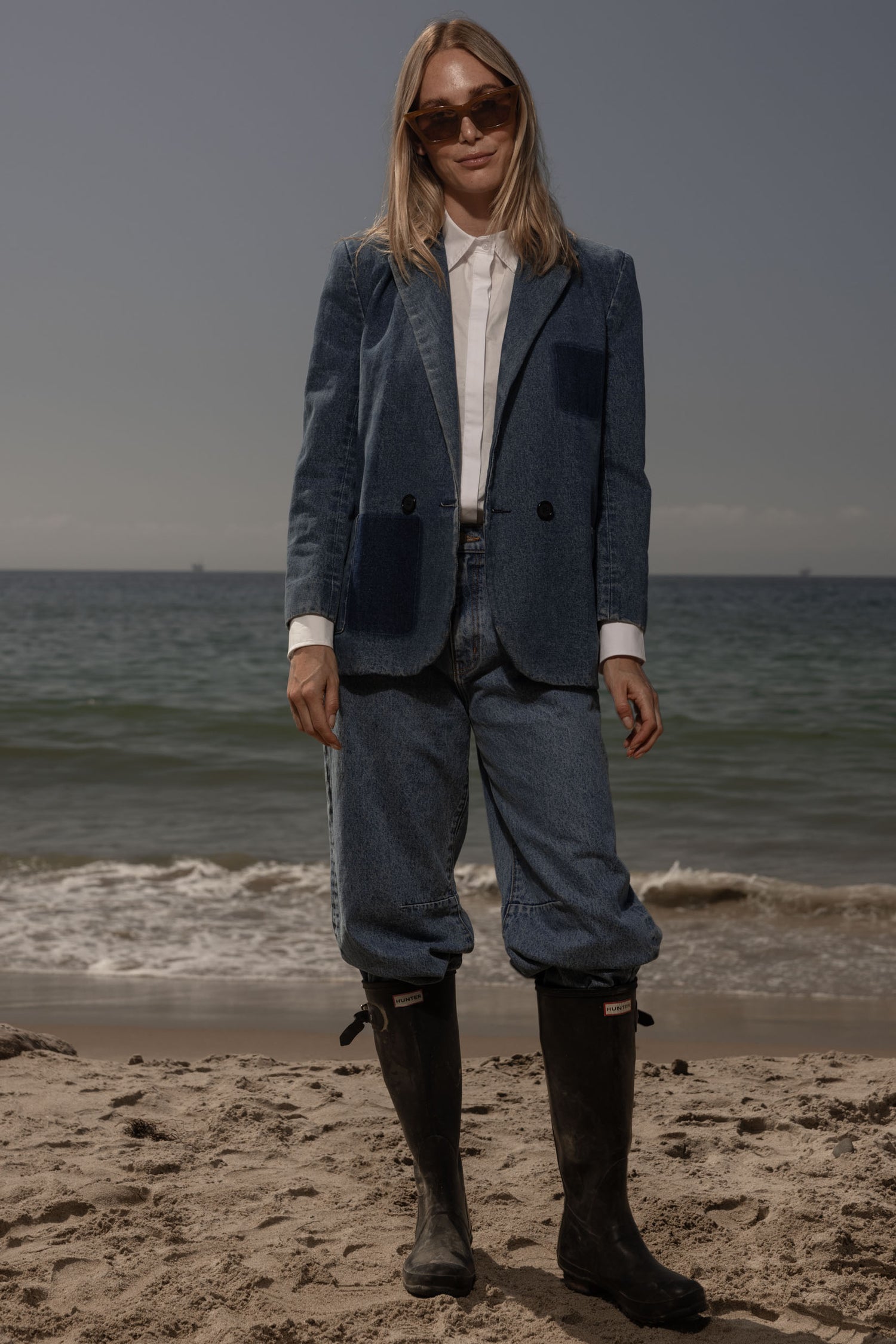 Neil Blazer - Denim – Heidi Merrick