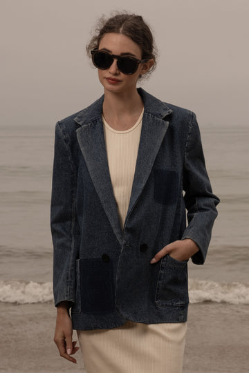 Neil Blazer - Denim – Heidi Merrick