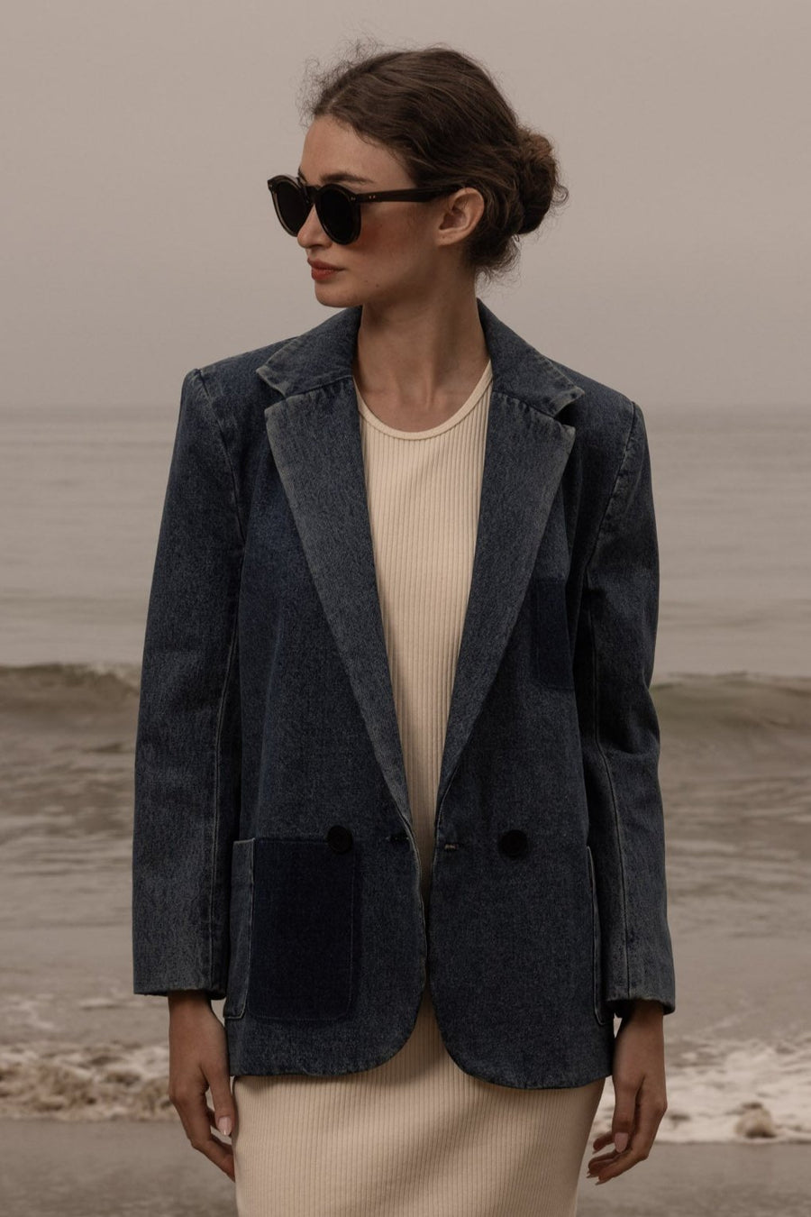 Neil Blazer - Denim – Heidi Merrick