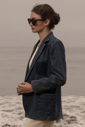 Neil Blazer - Denim – Heidi Merrick